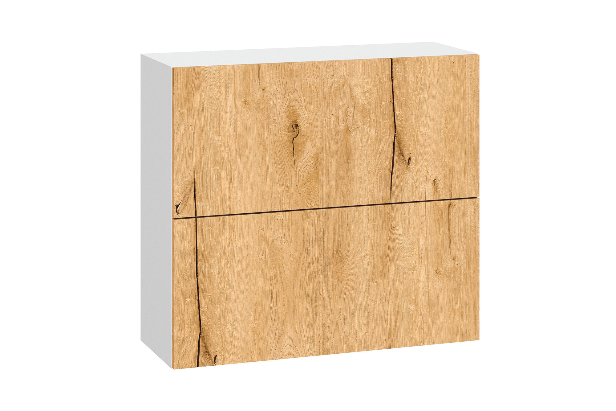 Шкаф верхний высокий барный Нонтон Монора, 80х29х91 см, белый / сердце дуба