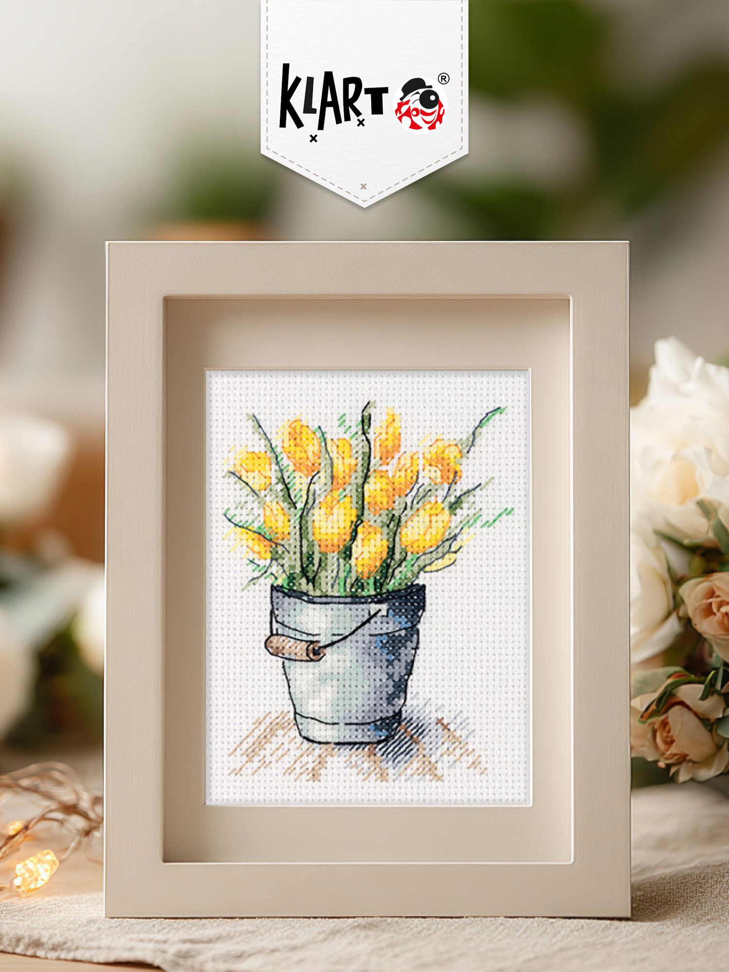 Набор для вышивания Klart 8-530 "Букет тюльпанов" 11.5 х 14 см