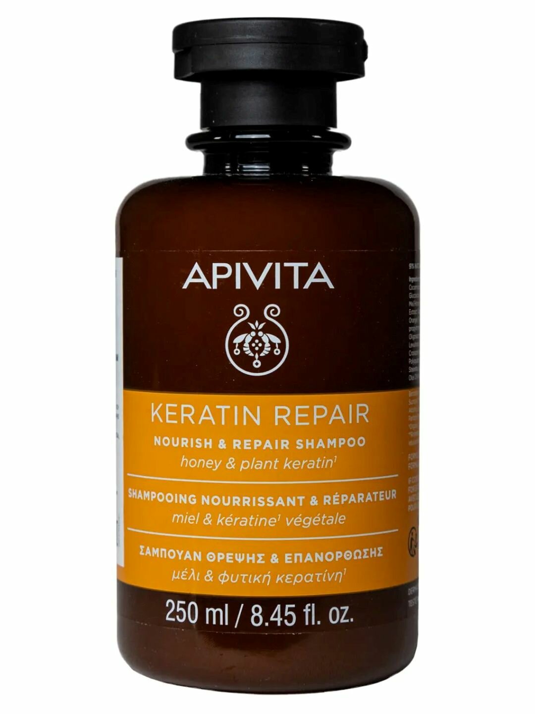 Апивита Питательный и восстанавливающий шампунь с Растительным Кератином и Мёдом, 250 мл | APIVITA Shampoo