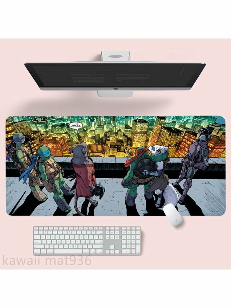Turtles Настольный ковер из аниме-мультфильма "Черепашки-ниндзя", печать рисунков высокой четкости, размер 40x90xxl