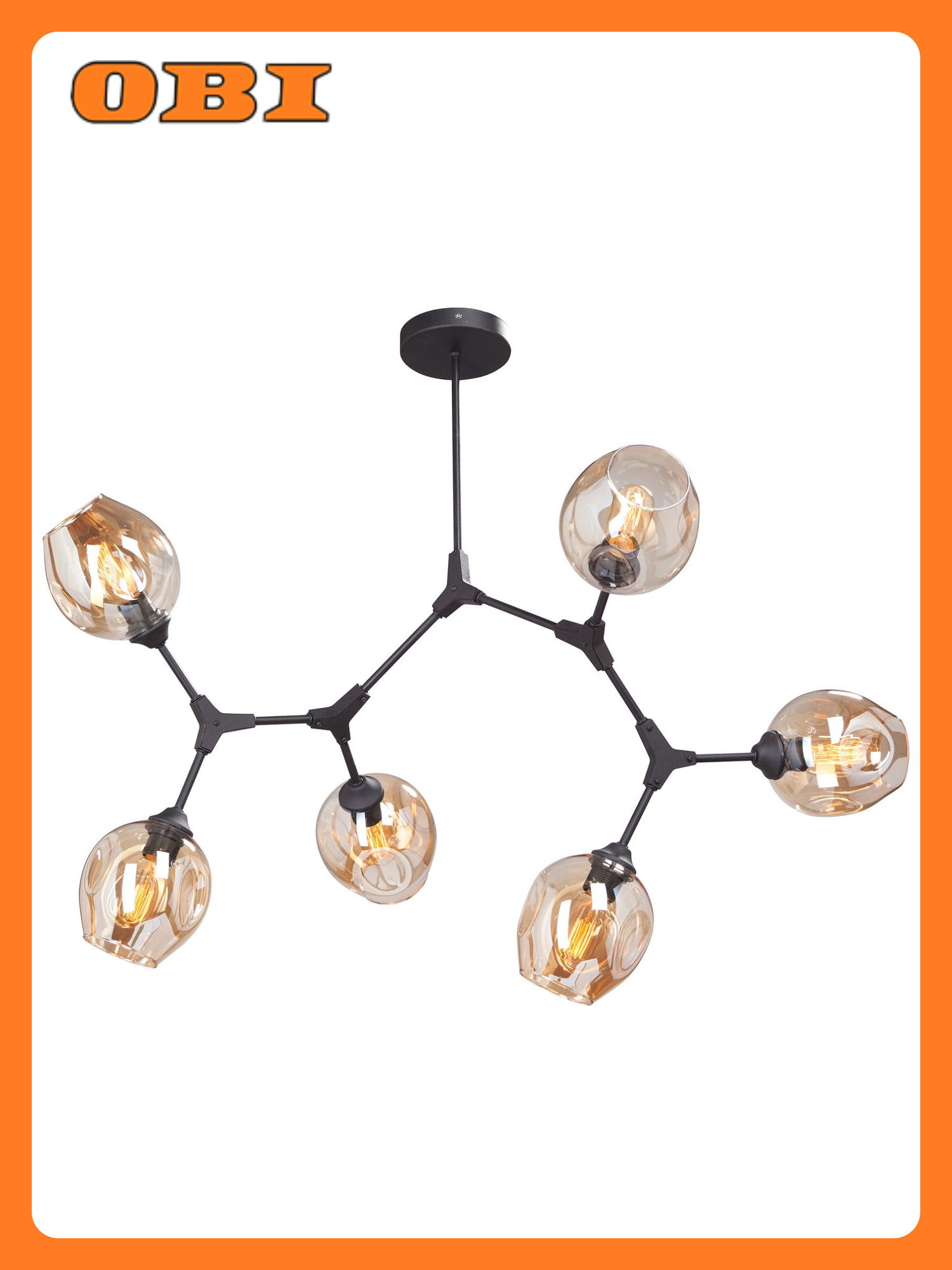 Люстра Vitaluce V4598-1/6PL, E27, 6 ламп, 360 Вт, IP20, стиль Ар-деко