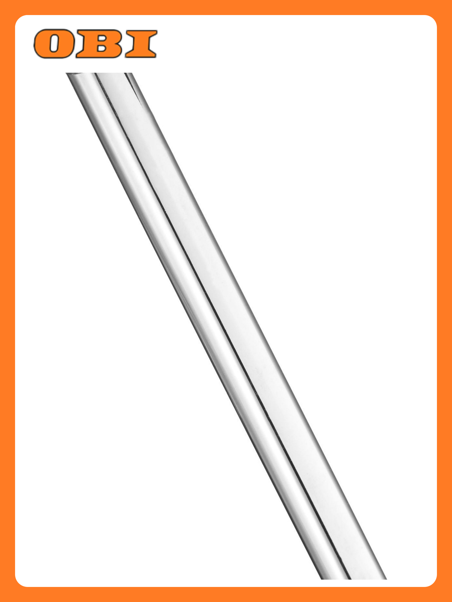 Труба рейлинга Lemax, нержавеющая сталь, 100см, хромированная, прямая