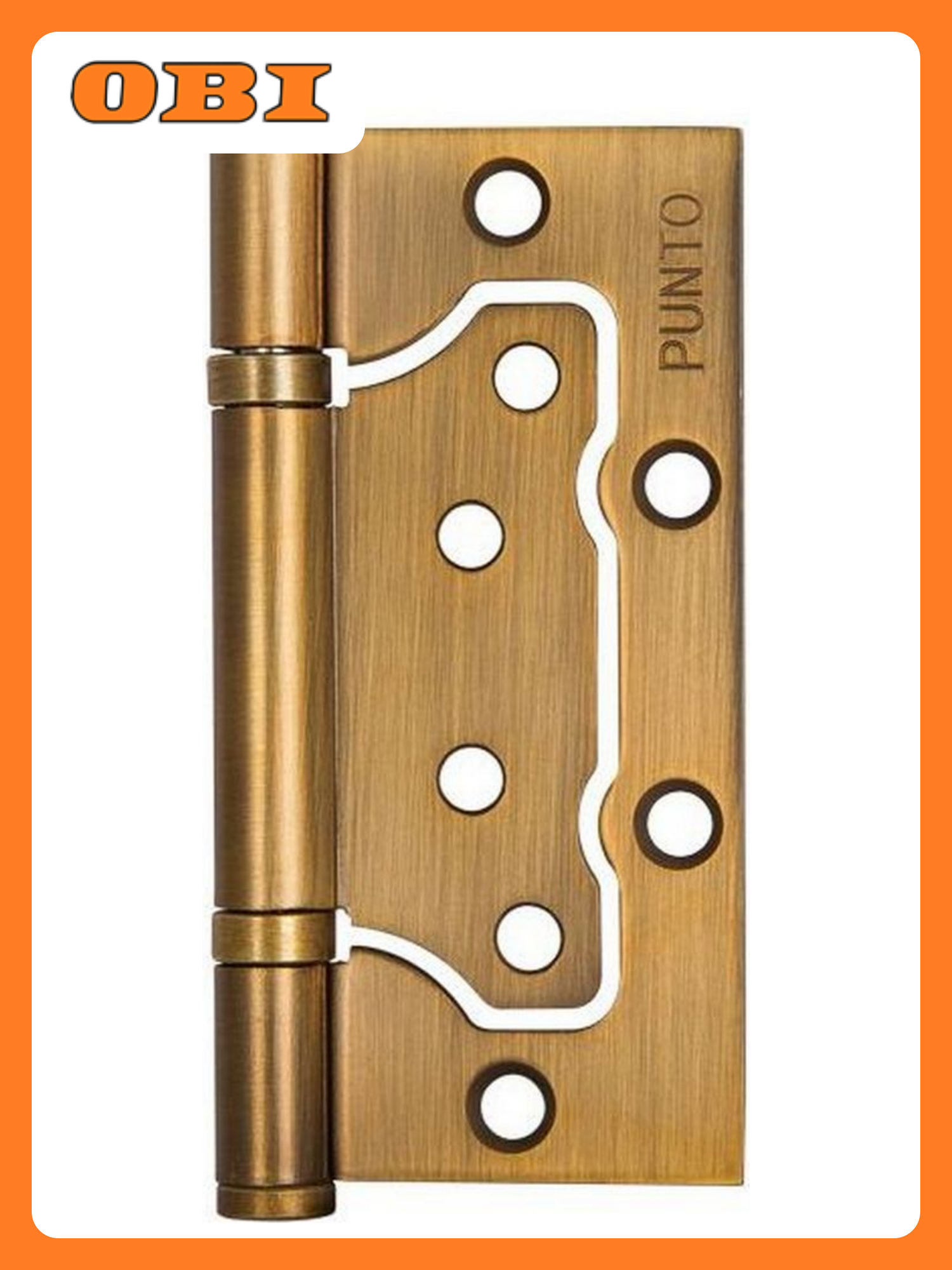 Дверная петля универсальная накладная PUNTO 200-2B 100x51x2,5 мм кофе