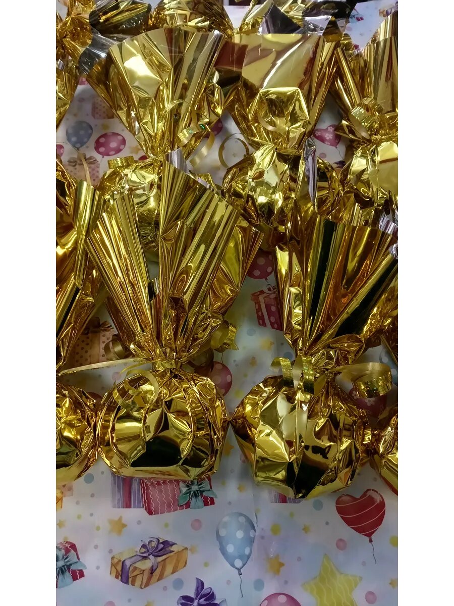 Набор 4 шт, золотые грузики держатели для гелиевых шаров