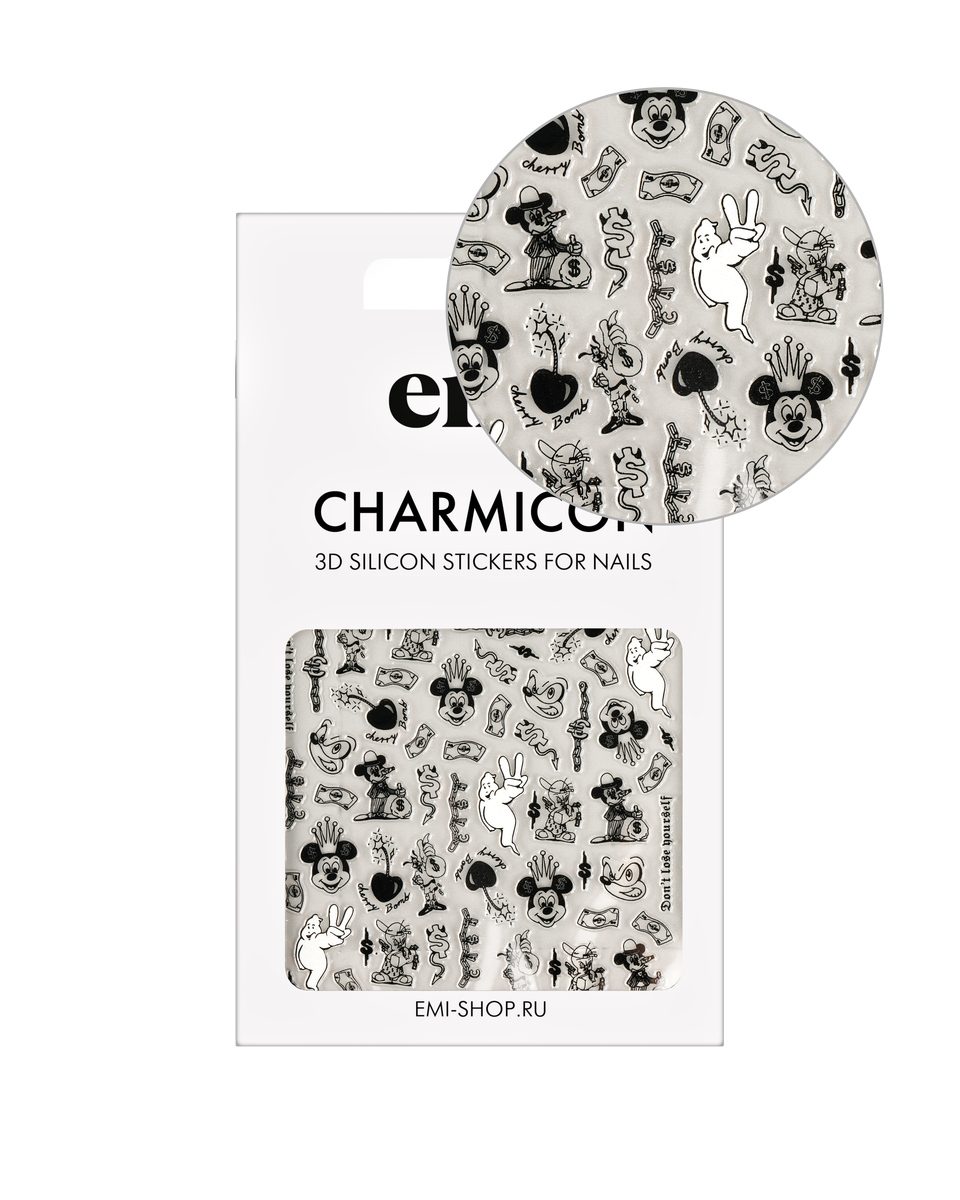 Силиконовые стикеры для ногтей EMI, Charmicon 3D Silicone Stickers №247 Комиксы