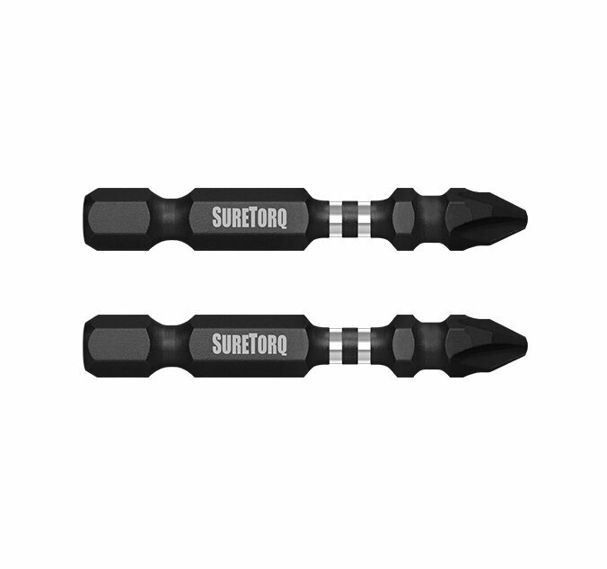 Биты PH2 * 50мм торсионные, для ударного шуруповерта 2шт SureTorq