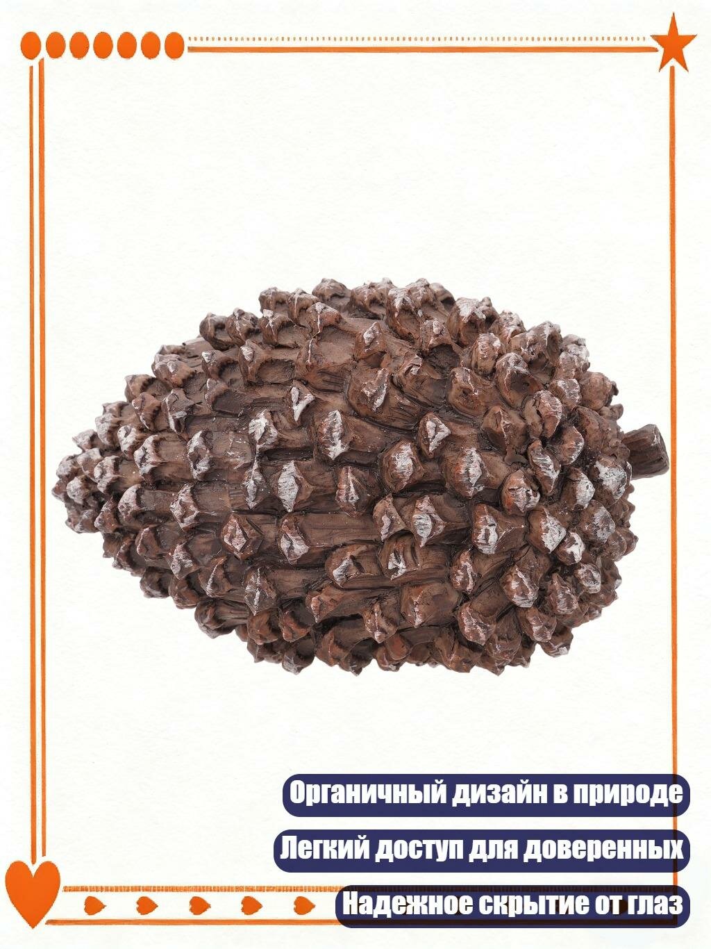 Скрытая шкатулка-сосновая шишка с тайником