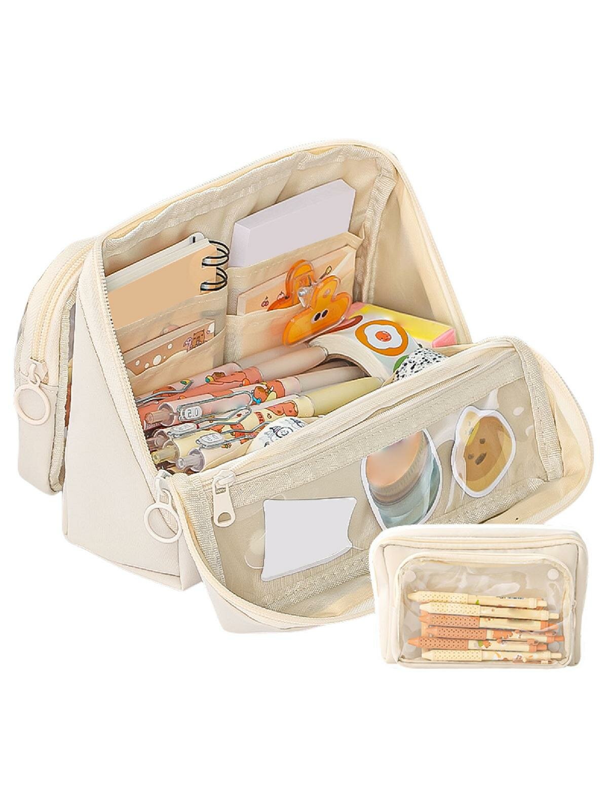 Пенал большой емкости Многослойная сумка для карандашей Съемные чехлы для карандашей