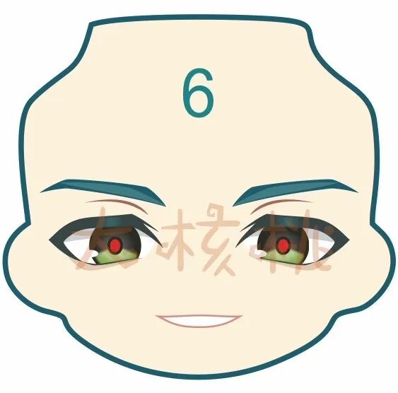 Лицевая панель для куклы BJD Zenless Zone Zero, Цвет: 6