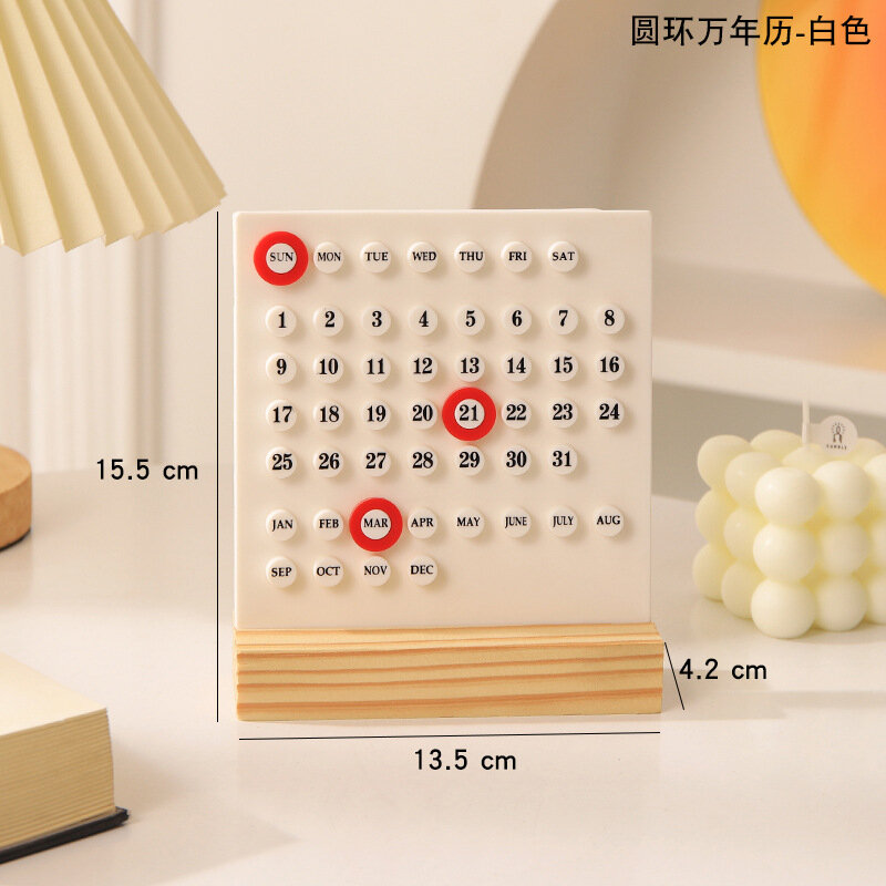 Развивающий календарь "Wanli Year", для детей, 13,5 см x 15,5 см, пластик, бежевый