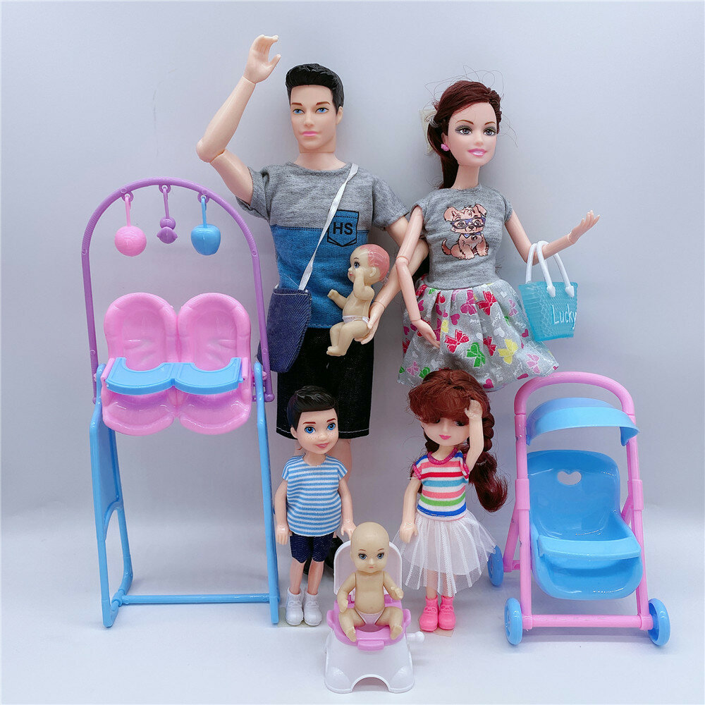Барби беременная кукла, беременная женщина с большим животом, рожающая ребенка, семья из пяти человек, семейный подарок, игрушка для детей