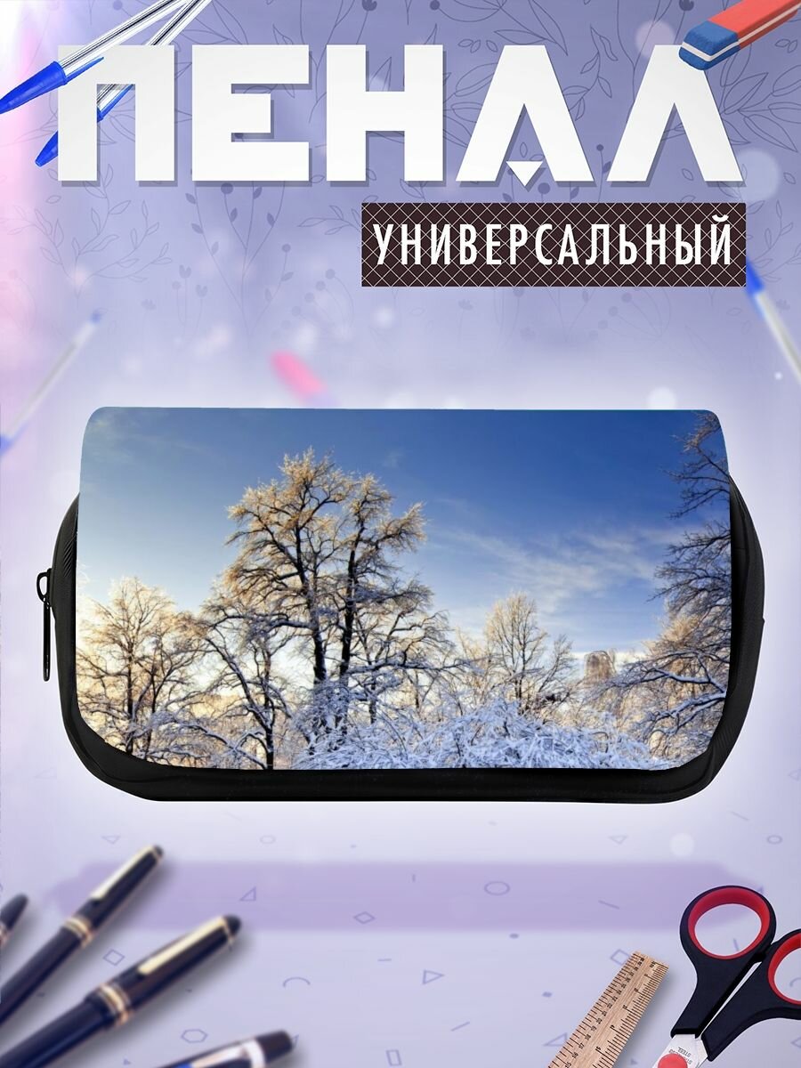 Школьный пенал снег зима