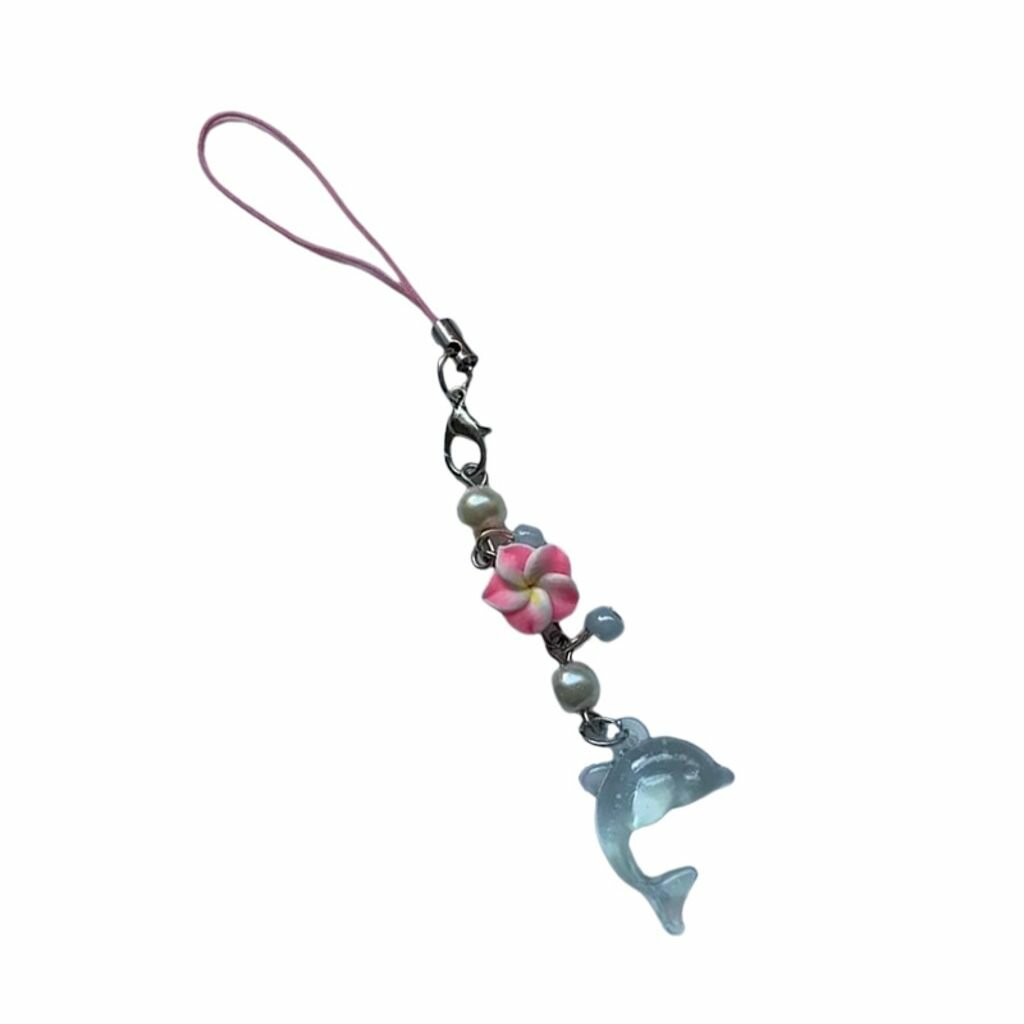 Подвеска из Франжипани в виде Дельфина-Светло-Розовый