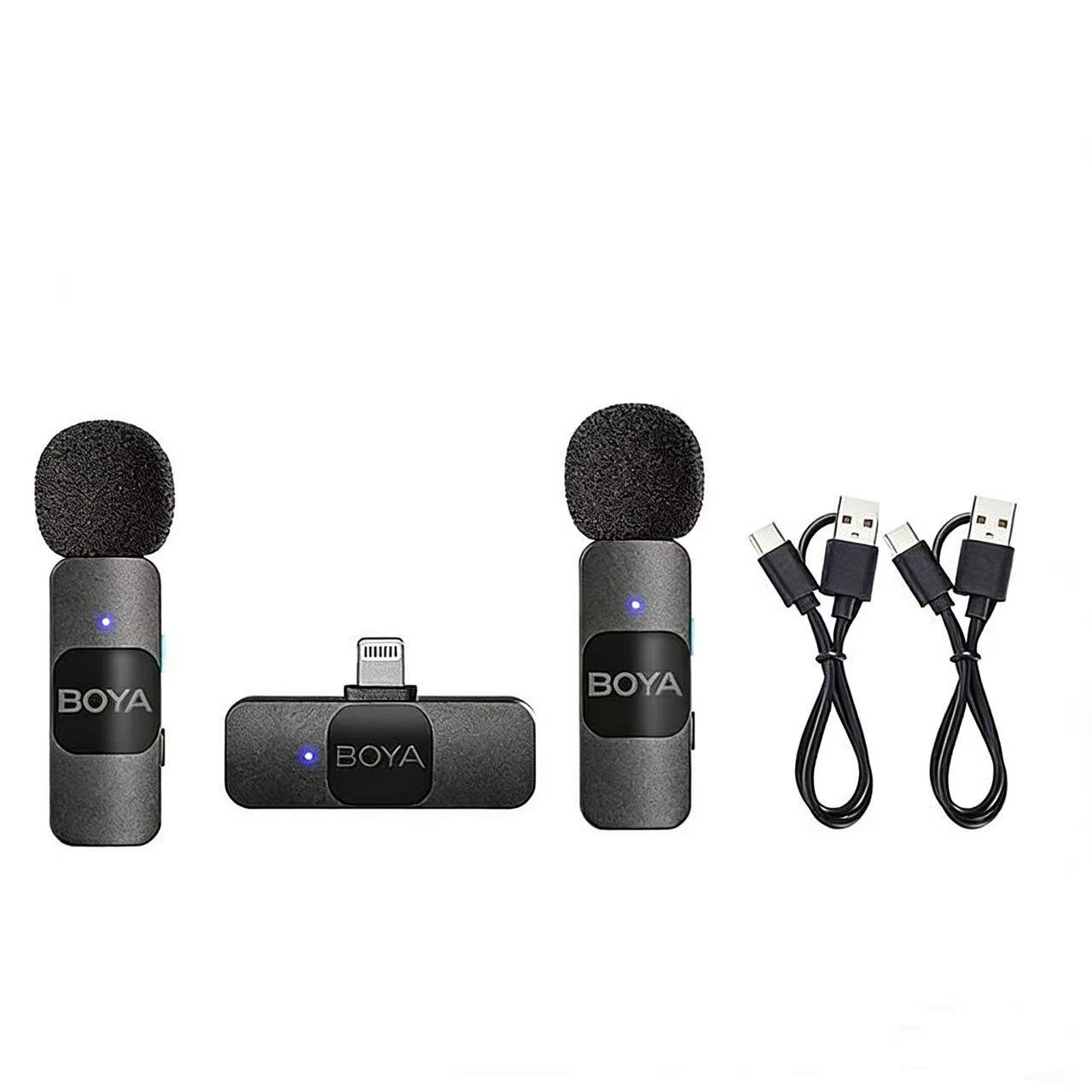 Микрофон петличный BOYA BY-V10 USB-C Ультракомпактная беспроводная микрофонная система с частотой 2,4 ГГц