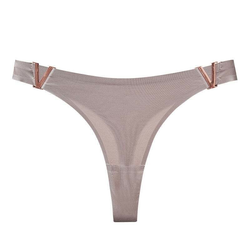 Женское нижнее белье, спортивные трусики из ледяного шелка, бесшовные, в японском стиле, сексуальные стринги, тонкие V-образные трусики для женщин в европейском и американском стиле