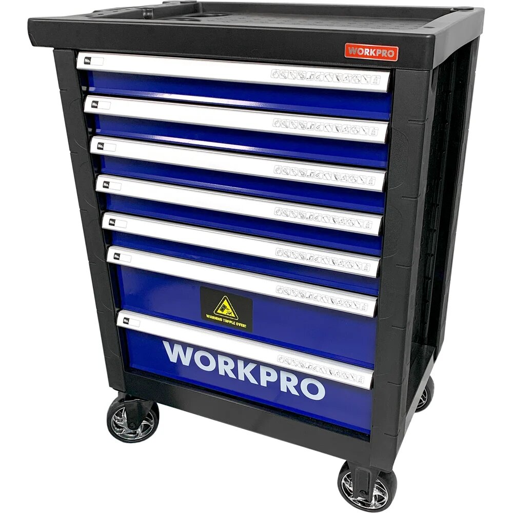 Тележка инструментальная WORKPRO 7 ящиков с 9 ложементами WP285002B