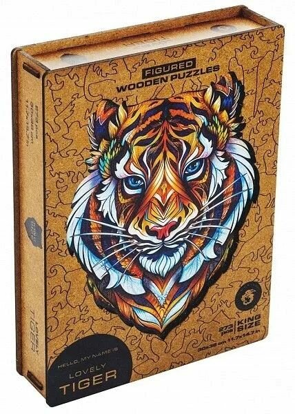 Деревянный пазл для детей и взрослых Unidragon, тигр,273 элементов 4620755026740