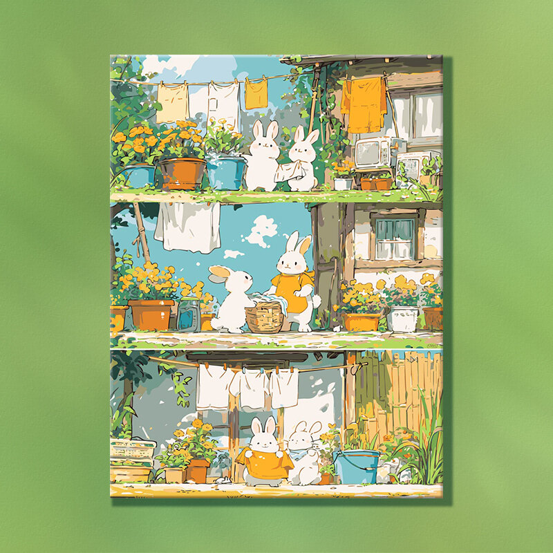 Летняя живопись и раскраска DIY цифровая масляная живопись ручная работа для снятия стресса ручная раскраска исцеляющая акриловая живопись