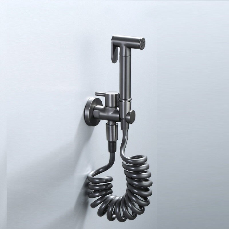 Смеситель GROHE Mi, с гигиеническим пистолетом-распылителем, металл, серый