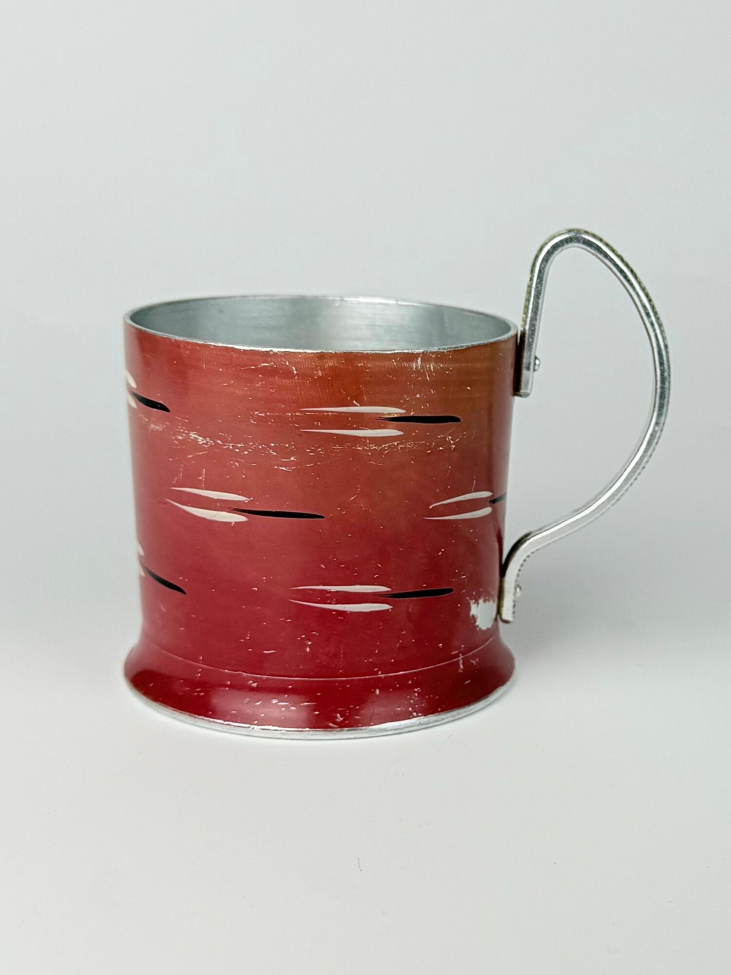 Винтажный подстаканник СССР, алюминий, эмаль