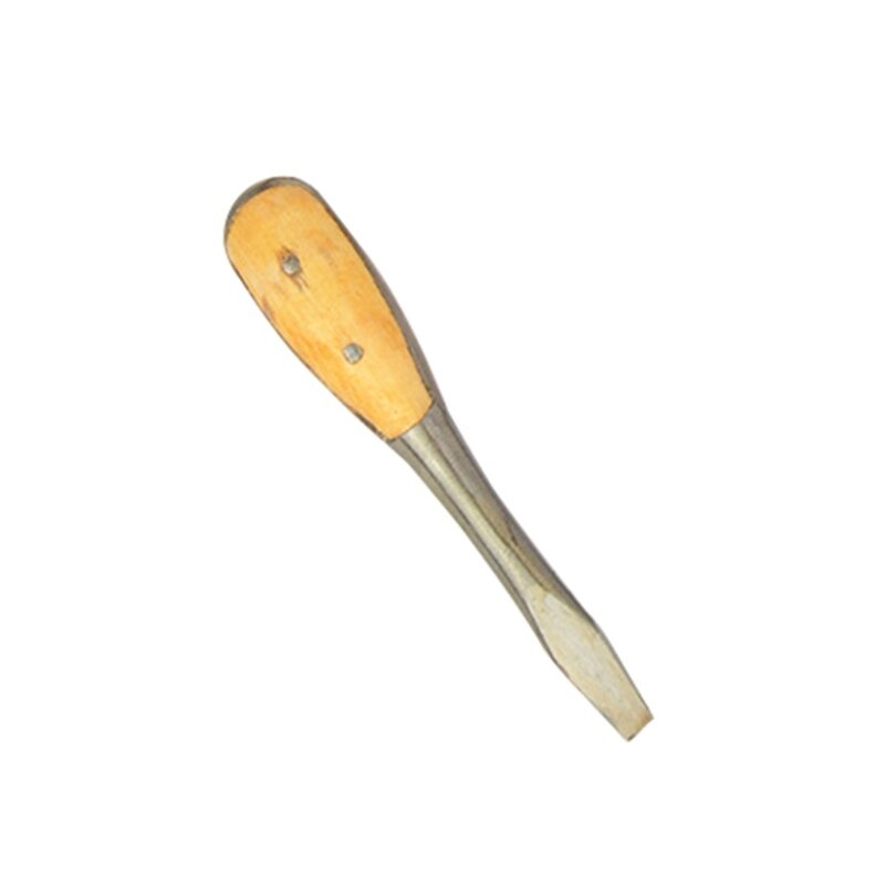 Labor-saving Slotted Shank Wood Handle Alloy Flat Head Screwdriver Mini Screw