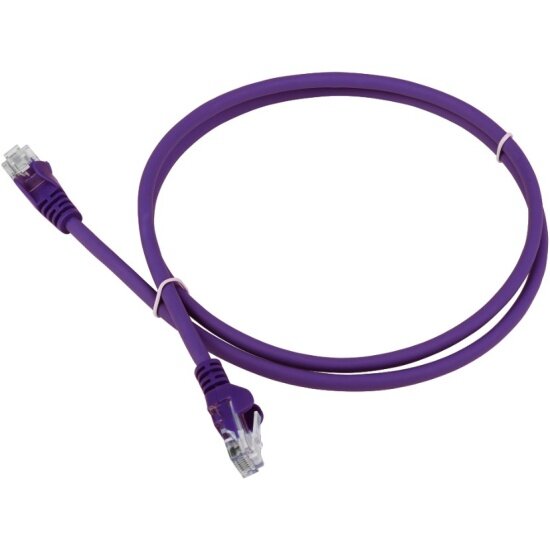Патч-корд Lanmaster RJ45 - RJ45, 4 пары, UTP, категория 5е, 0.5 м, фиолетовый, LSZH