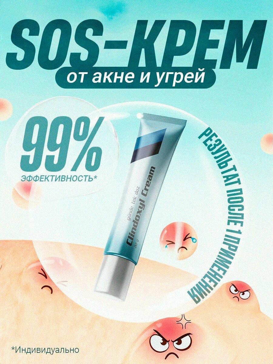 Крем от прыщей, ретинол для лица, от черных точек, от акне, от постакне, крем с ретинолом для лица / 22 мл