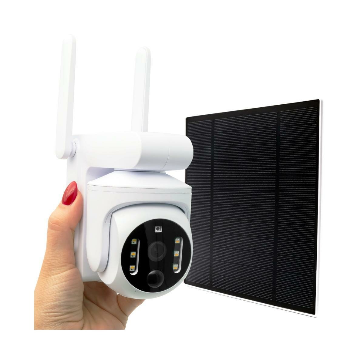Уличная поворотная беспроводная 4G 2MP IP-камера "Link Solar GH66-2MP-4G (6Вт) (W5219RU)" с солнечной панелью 6Вт и аккумулятором. Облачное