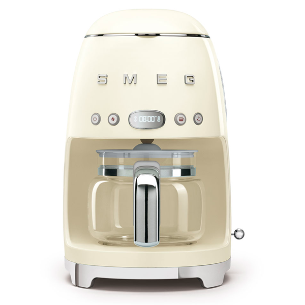 Кофеварка капельная Smeg DCF02CREU, мощность 1050Вт, электронное управление, кремовая