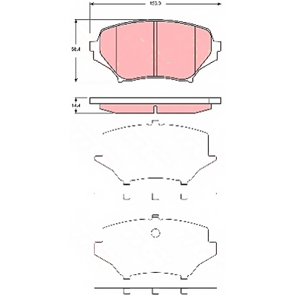 TRW GDB3401 (0252429714W / 05P1378 / 0986494188) gdb3401 1189 01 колодки дисковые п.\ Mazda (Мазда) mx-5 / miata nc 1.8 / 2.0 05