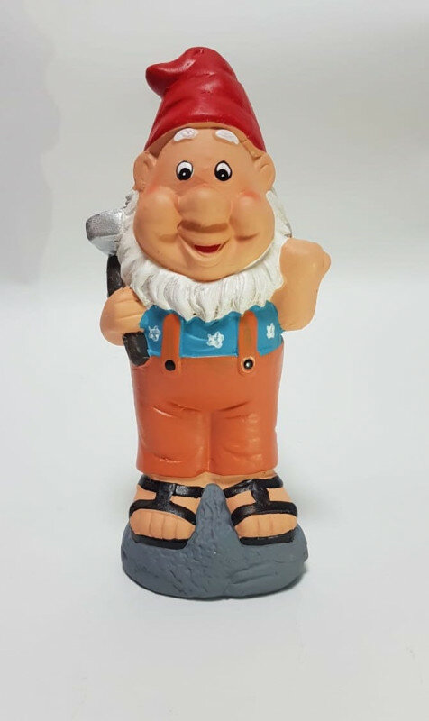 Садовая фигурка Гном с молотком, размер 25*10*8 см, керамика