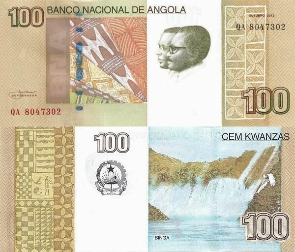 Ангола 100 кванза 2012 Водопады Бинга UNC