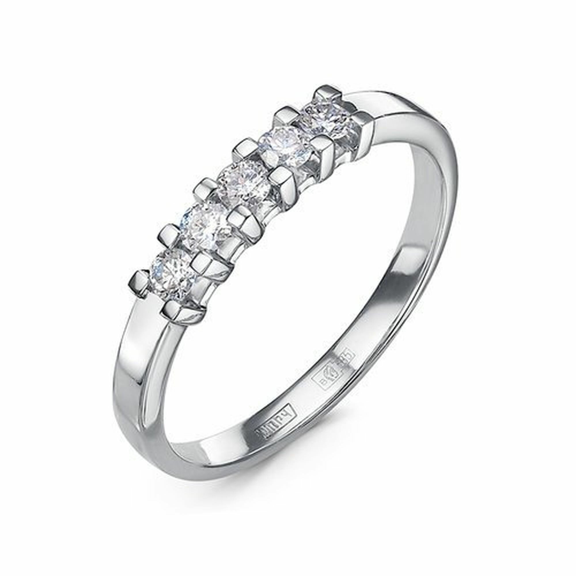 Кольцо дорожка Diamant online, белое золото, 585 проба, бриллиант