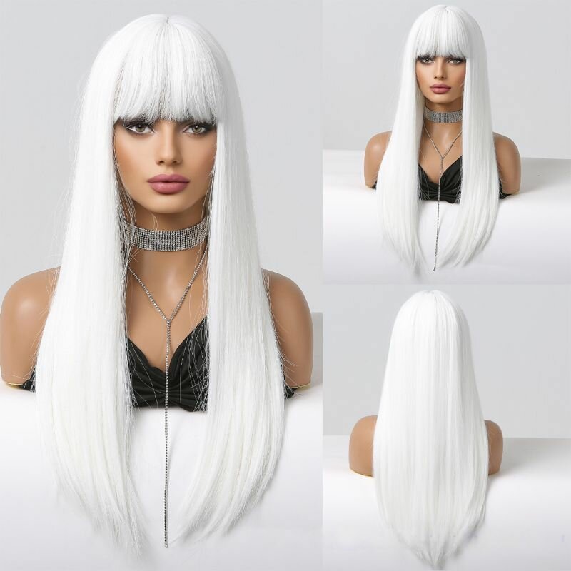 Парики женские длинный Белый