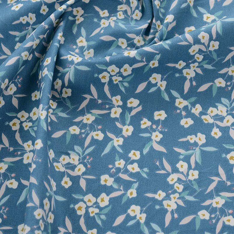 Хлопковая саржевая ткань с цветочным принтом Liberty Twill 0,5 м S034