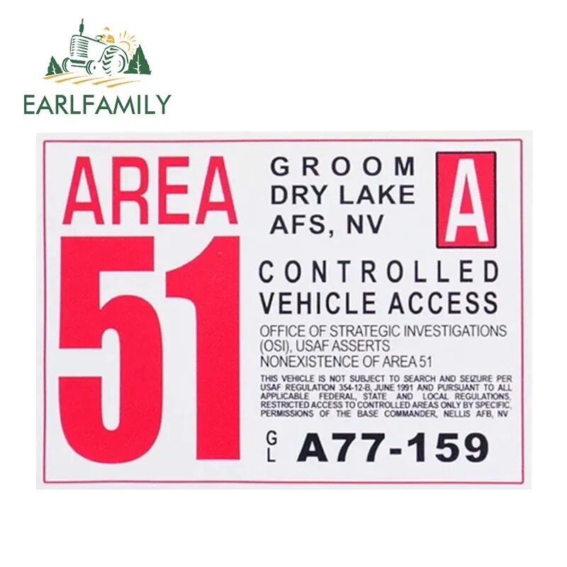 EARLFAMILY, 13 см x 9,3 см, площадь 51, для жениха, озера, доступ к автомобилю, Виниловая наклейка, строительная наклейка, водонепроницаемые автомобильные наклейки
