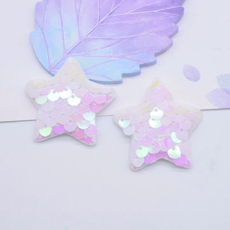 Блестящие аппликации звезды Diy Super Paradise 32 шт. White