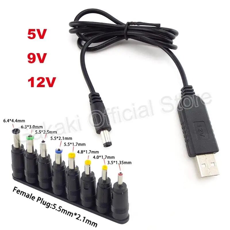 USB 9V DC кабель сменными наконечниками — фото 1