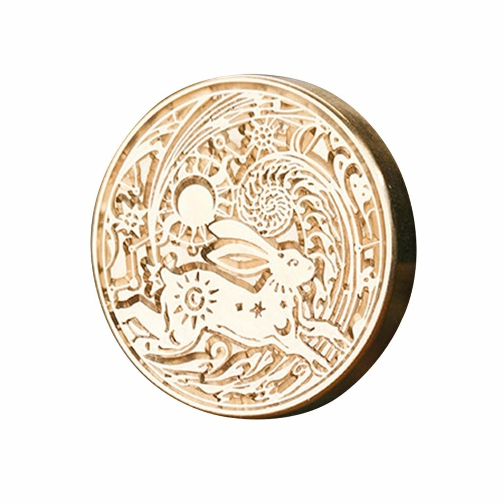 Печать из сургуча с медной головкой серии Реинкарнация Волшебный кролик, парящий в облаках