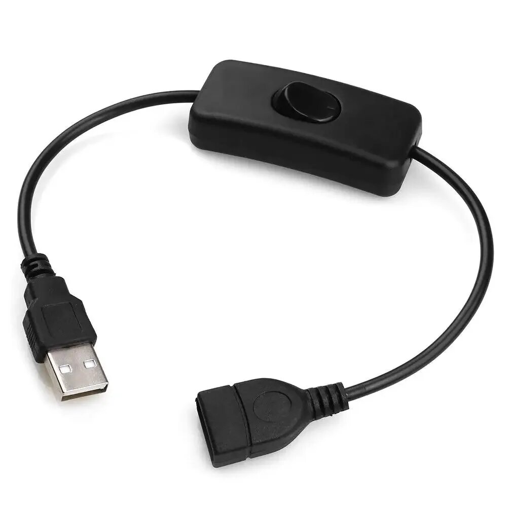 DIKELANG Кабель USB с выключателем 30см Black-USB