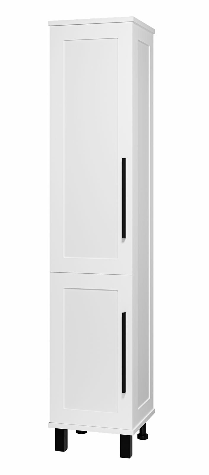 Шкаф - пенал Misty Модерн 35 с бельевой корзиной универсальный левый