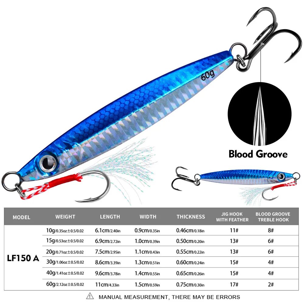 Блесна Blood Groove LFI150 A, 40g, Синий
