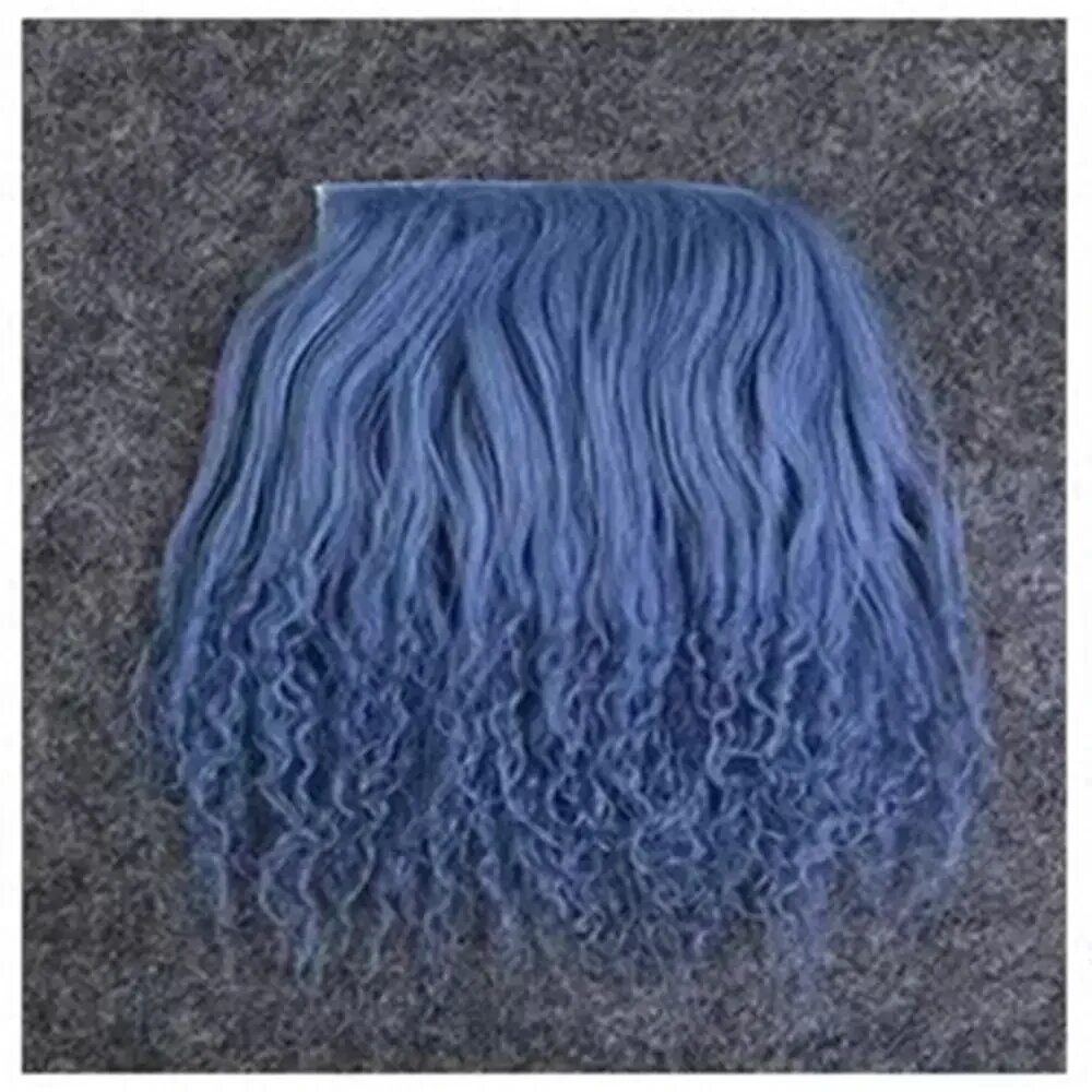 Волосы для кукол из овечьей шерсти BJD Hair Row Темно-синий, 3