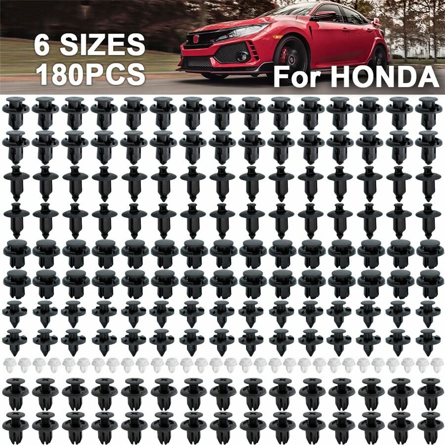 Клипсы панели, бампера, крыла, толкающие заклепки для honda civic accord fit cr-v cr-z jazz