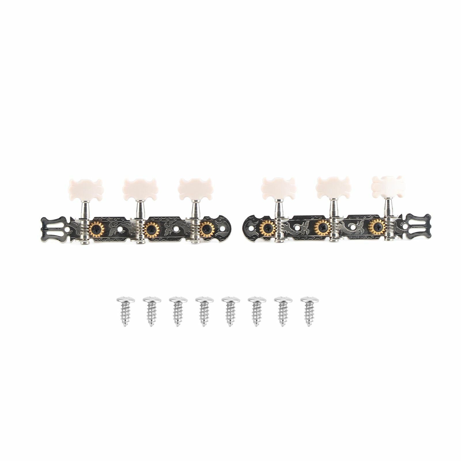 3+3 Акриловые регулировочные винты для классической гитары, серебристые, 132 г