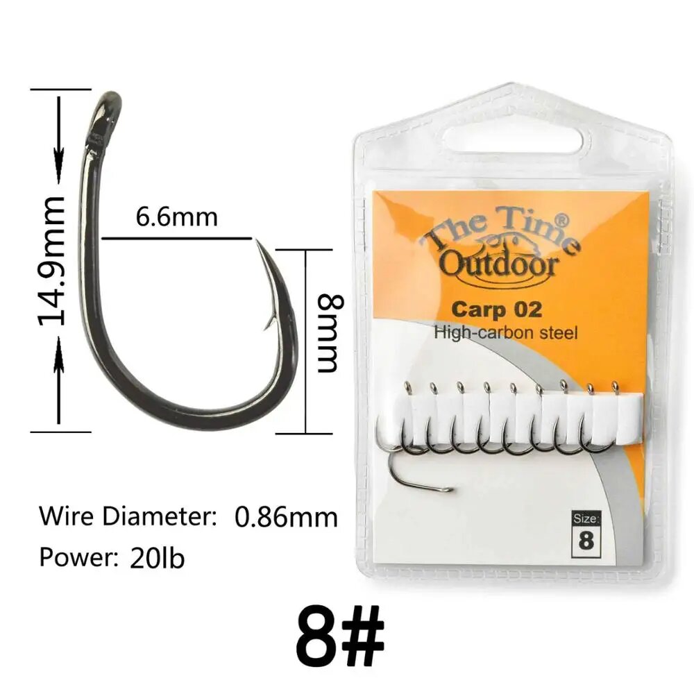 Крючки для карпа The Time Outdoor Carp 02 #8, size8
