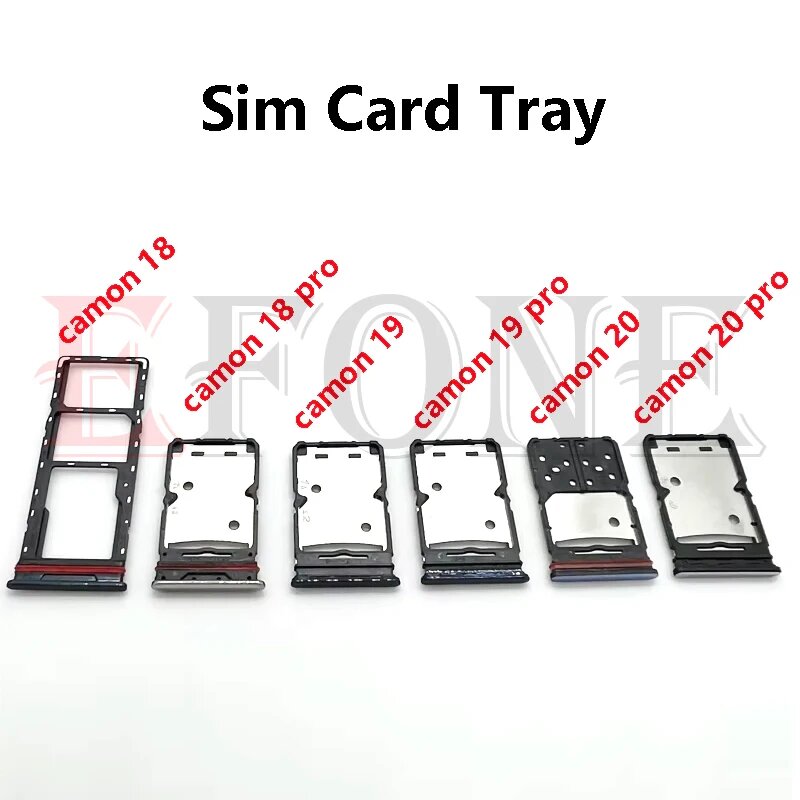 Для Tecno Camon 18 19 20 Pro Sim Micro SD держатель лотка для карт адаптер гнездо Camon 19 black