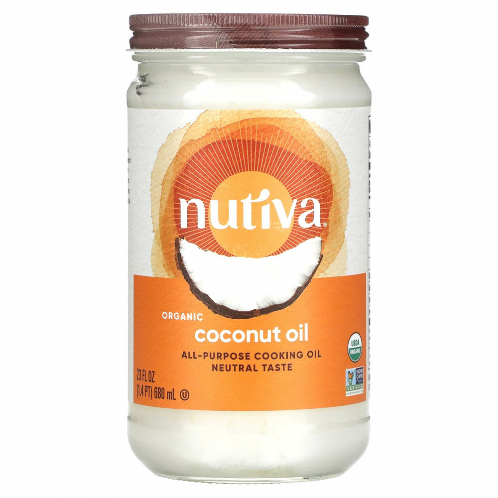 Nutiva, органическое кокосовое масло, 680 мл (23 жидк. унции)