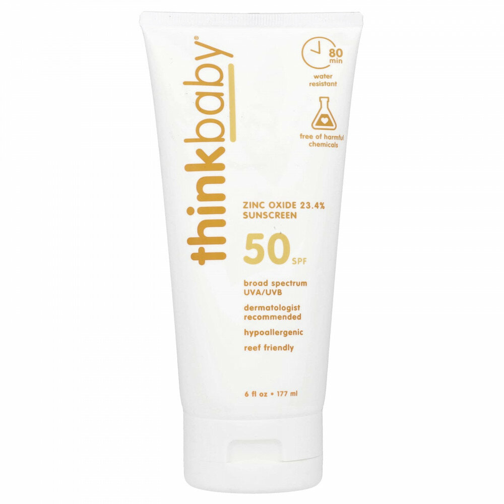 Think, Thinkbaby®, солнцезащитное средство с оксидом цинка, SPF 50, 177 мл (6 жидк. унций)