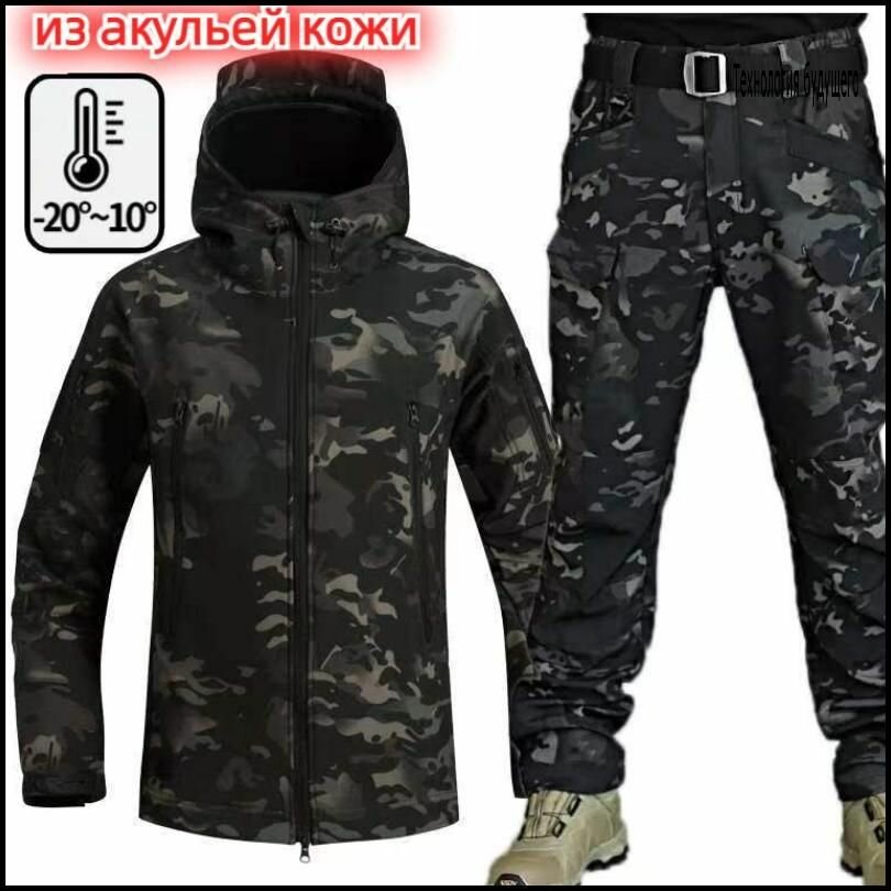 Утолщенный термокостюм из акульей кожи осень/Весенние, осенние и зимние модели